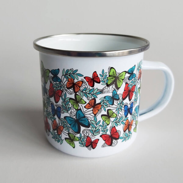 Mug Peltre Mariposario Colombiano